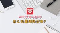 WPS文字小技巧:怎么批量删除空格?