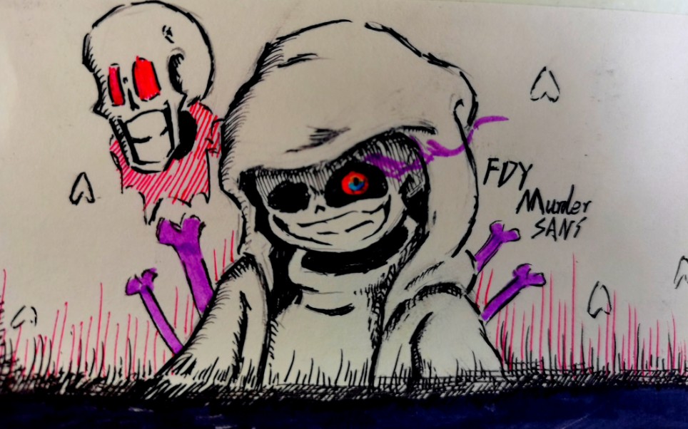 【手翻动画】fdy!murdersans一二阶段手翻完整版(看简介)