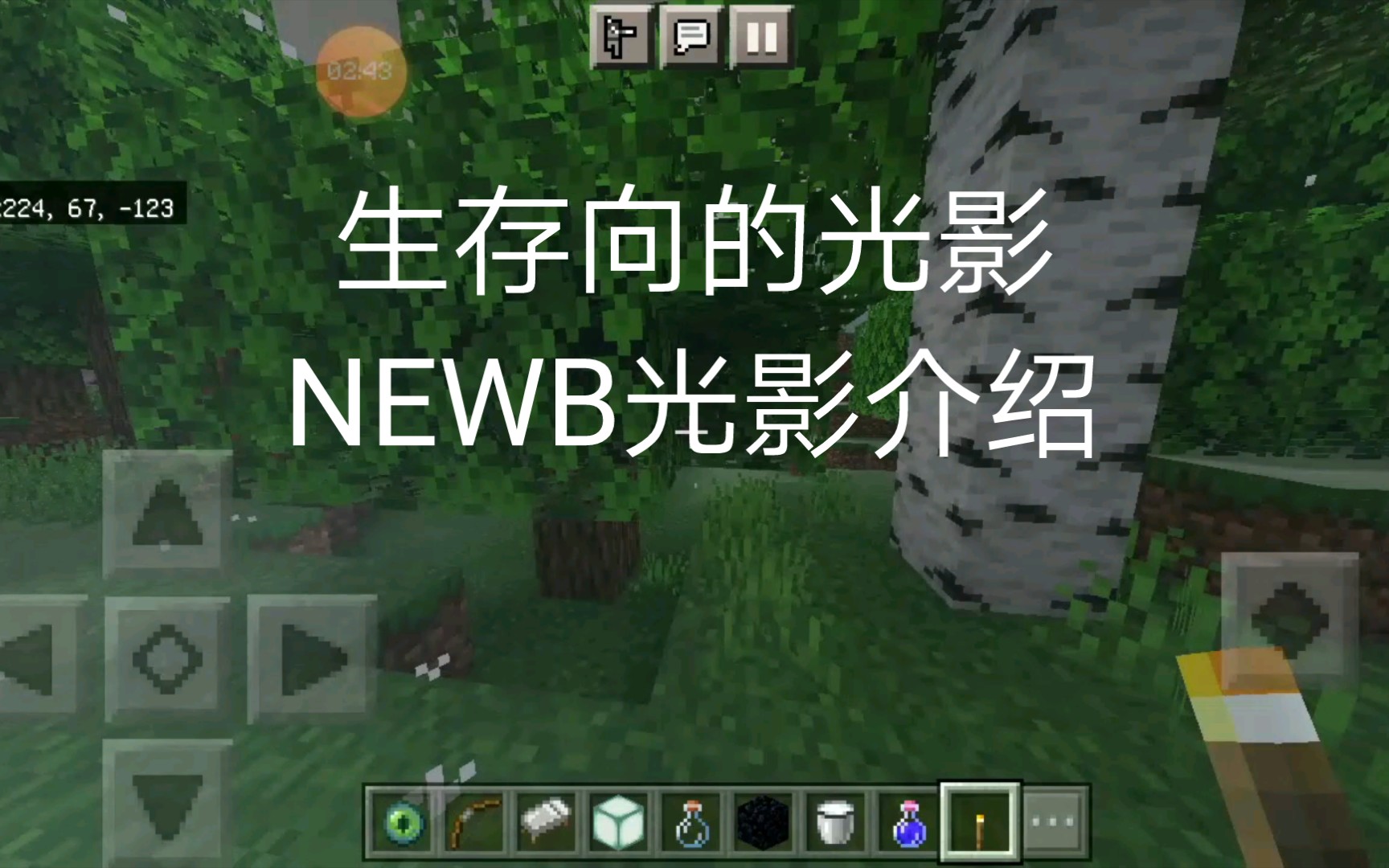NEWB光影介绍,我的世界基岩版光影介绍。_哔哩哔哩bilibili_我的世界