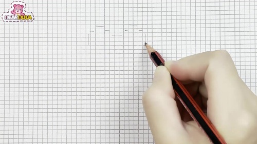 小格子本画画怎么画,运用对称轴原理绘画格子画--小猫咪