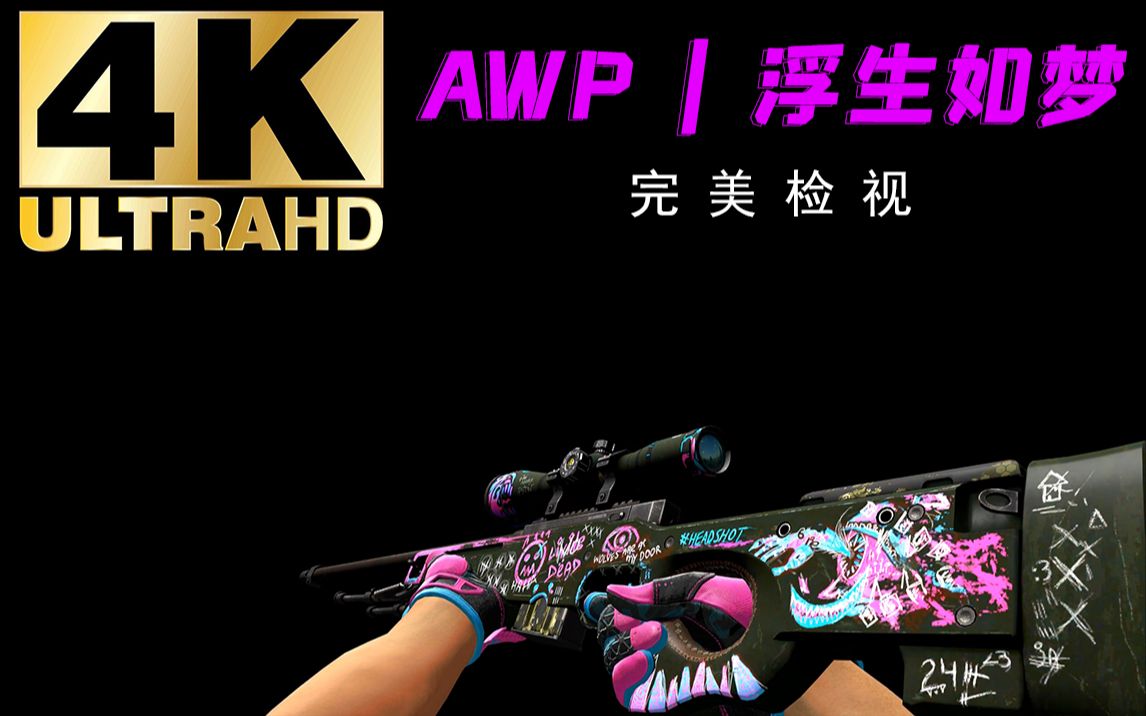 【CSGO】AWP | 浮生如梦 ,4K高画质+全亮度展示_电子竞技热门视频