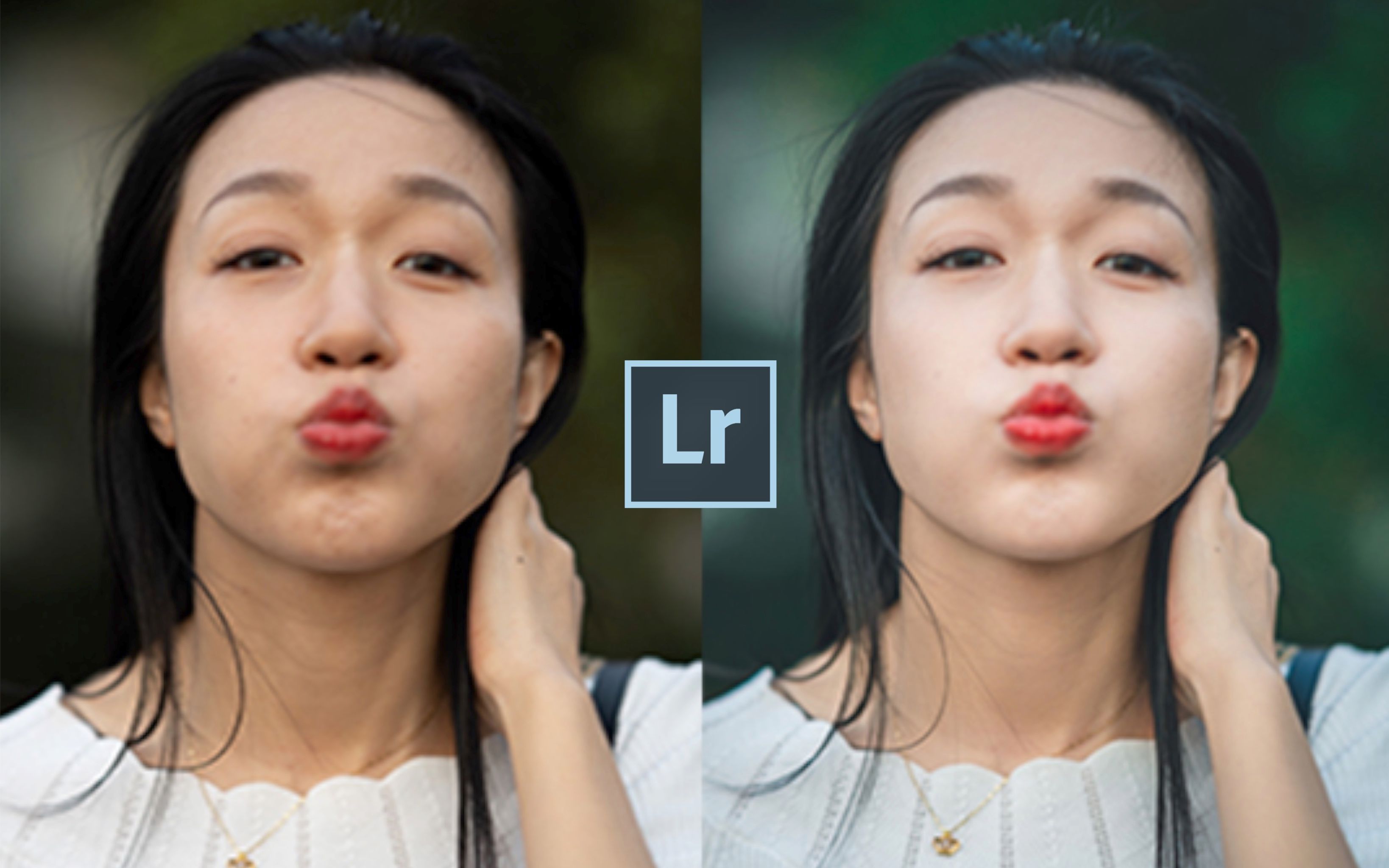 【LR调色教程】看腻了青橙?教你调出暗绿色小清新风格 | PS人像磨皮...