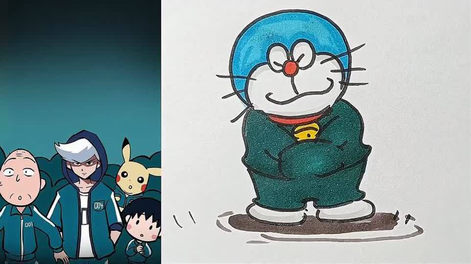 一起来画可爱的机器猫