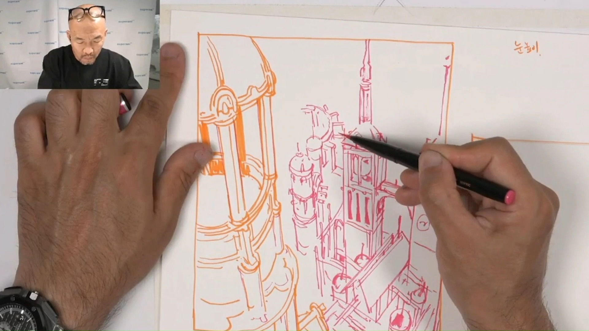 【场景速写:街道速写表现⑦】节选自 #金政基100堂课系列#报名请私 #...