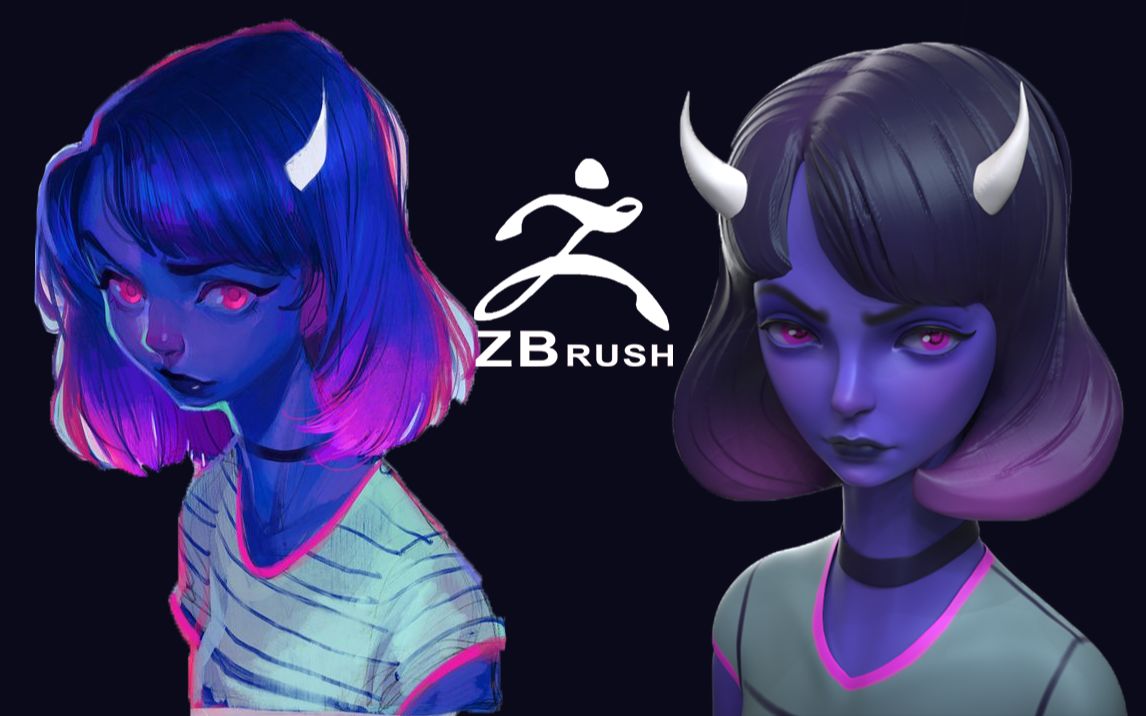 ...基础开始到完整的模型展示 还不知道女性角色五官、发型如何雕刻?