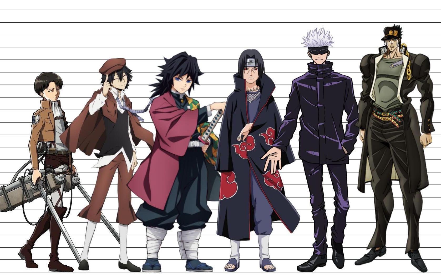 【盘点向】220位二次元人气男角色身高排行(不仅限于人类)