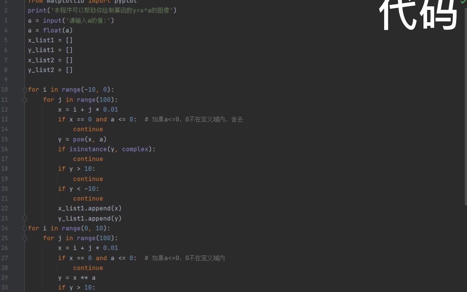 【Python编程】我用Python画出了幂函数的图像