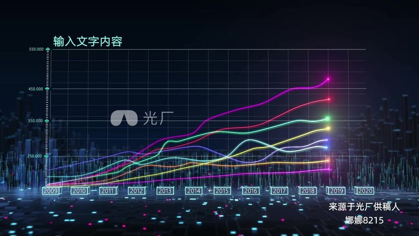 数据科技感柱状图统计图表AE模板【光厂视频素材】
