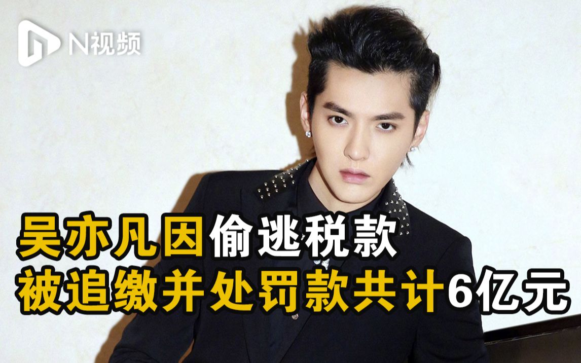 吴亦凡因偷逃税款,被追缴并处罚款共计6亿元