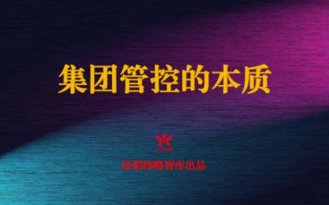 集团管控的本质