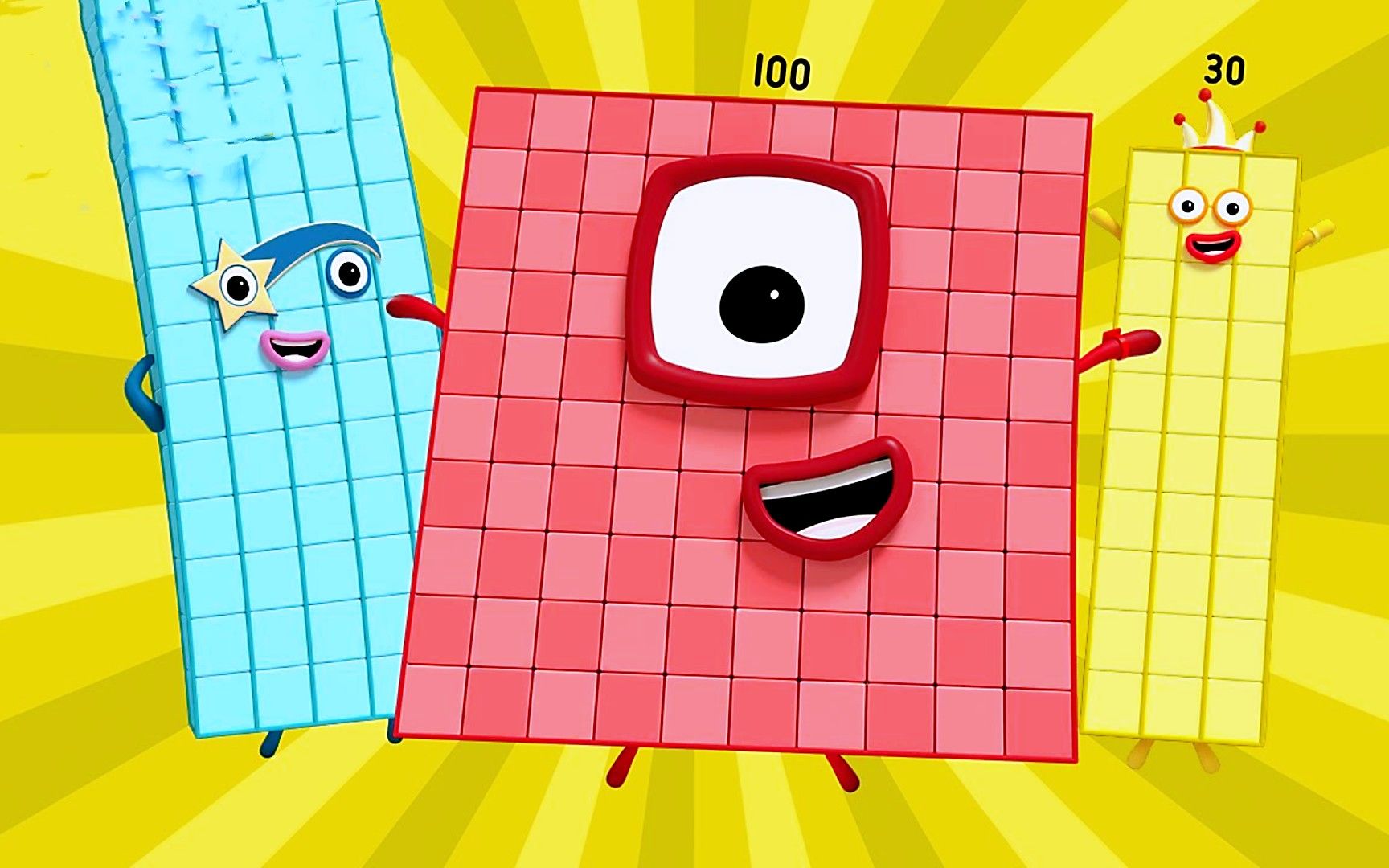 数字方块动画:跟着数字兄弟一起来数数,数到100会有什么惊喜呢?