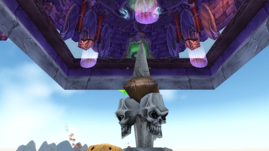 魔兽世界纳克萨玛斯卡出去后,东瘟疫之地天上的NAXX是80的