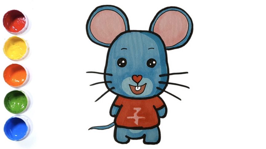 十二生肖Q版简笔画——可爱的小老鼠,超简单一学就会!
