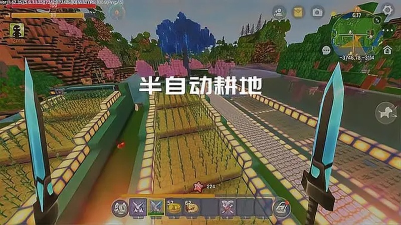 迷你世界回归生存25,农夫野人不给力,被迫做个半自动耕地