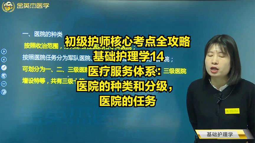基础护理学14医疗服务体系:医院的种类和分级,医院的任务