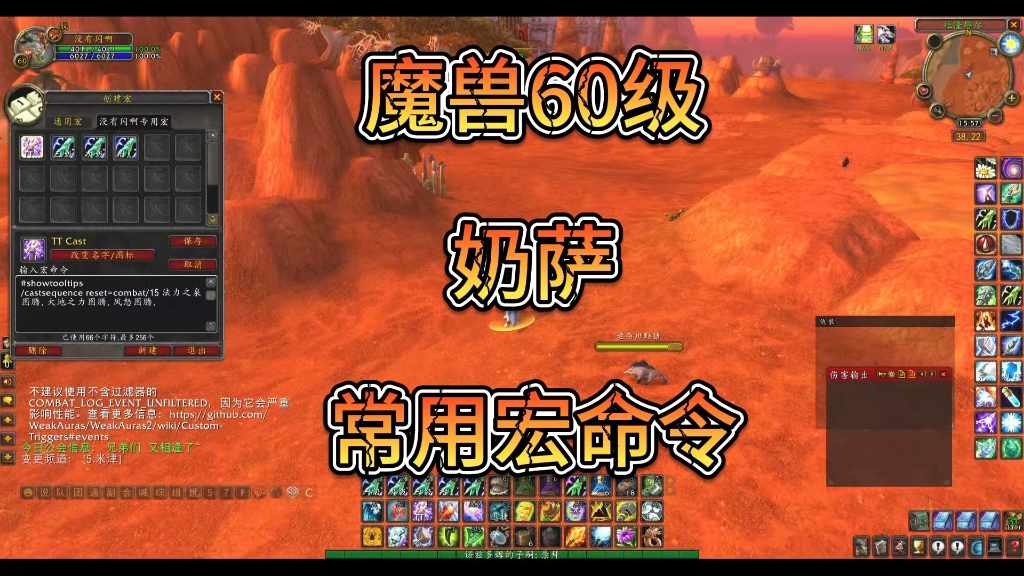 魔兽世界怀旧服60级萨满宏命令