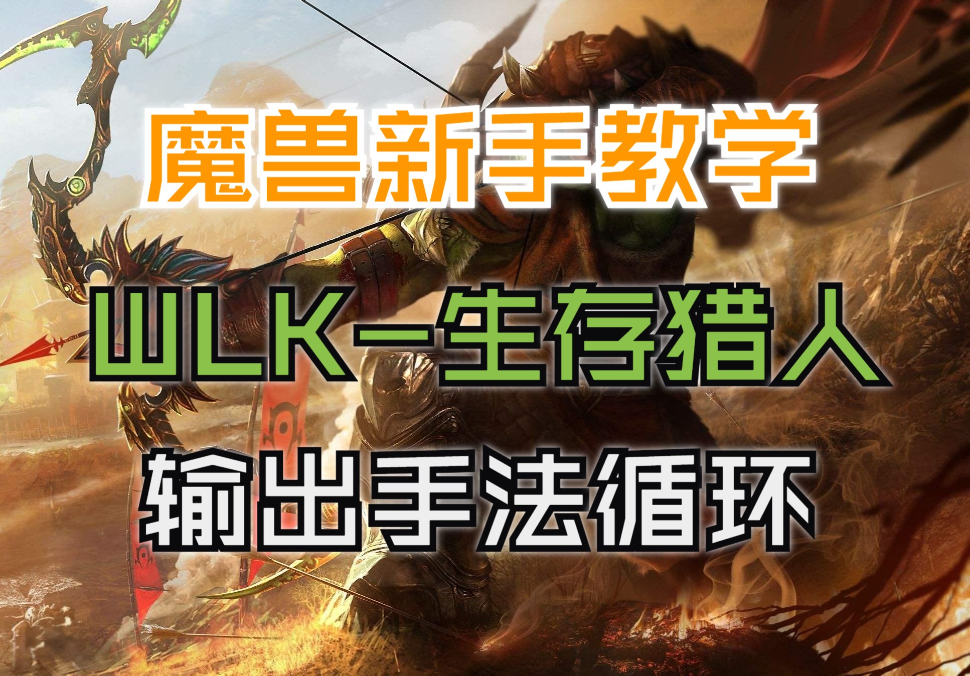 【魔兽世界】WLK新手猎人输出教学 真男人只玩手动挡猎人