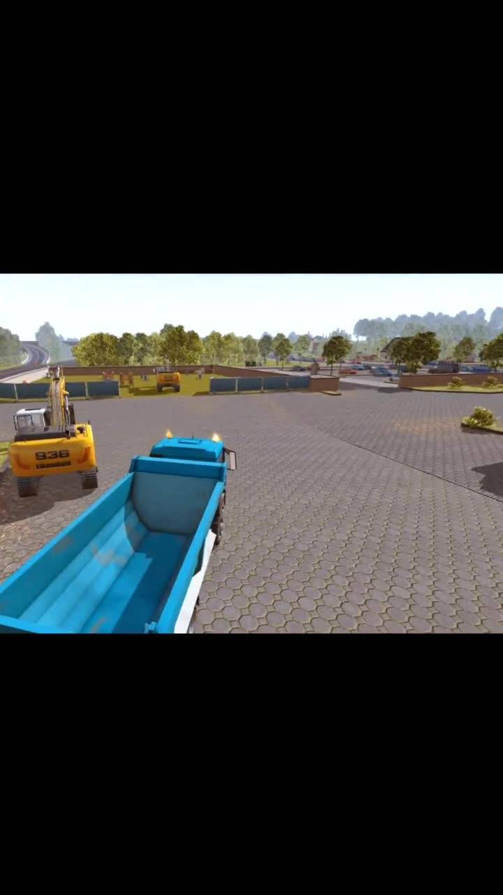 动漫:挖掘机给翻斗车挖土 工程车动画片大全儿童小汽车动画