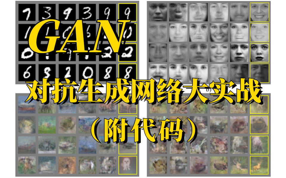 同济大学计算机博士周末带你卷【对抗生成网络大项目实战】现在不学...