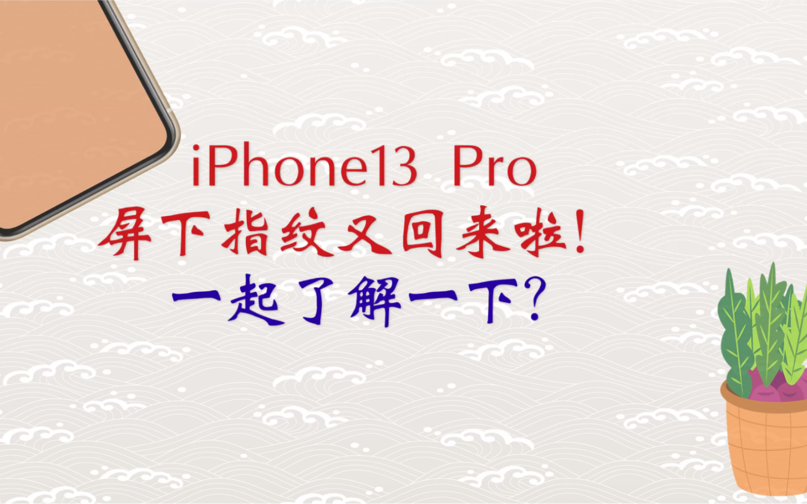 iPhone13 Pro屏下指纹又回来啦?一起了解一下!