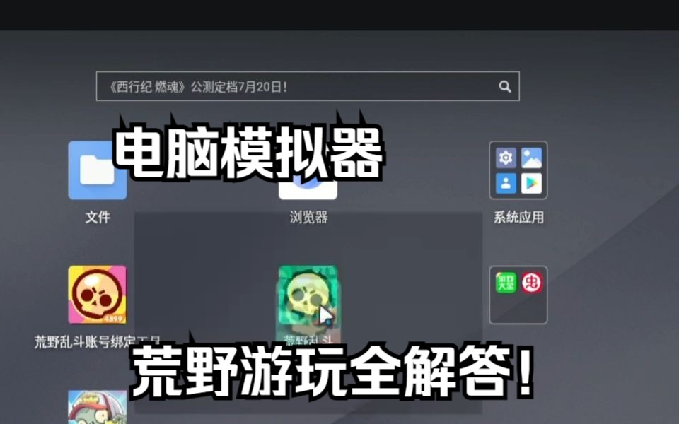 关于电脑模拟器玩荒野问题的统一解答