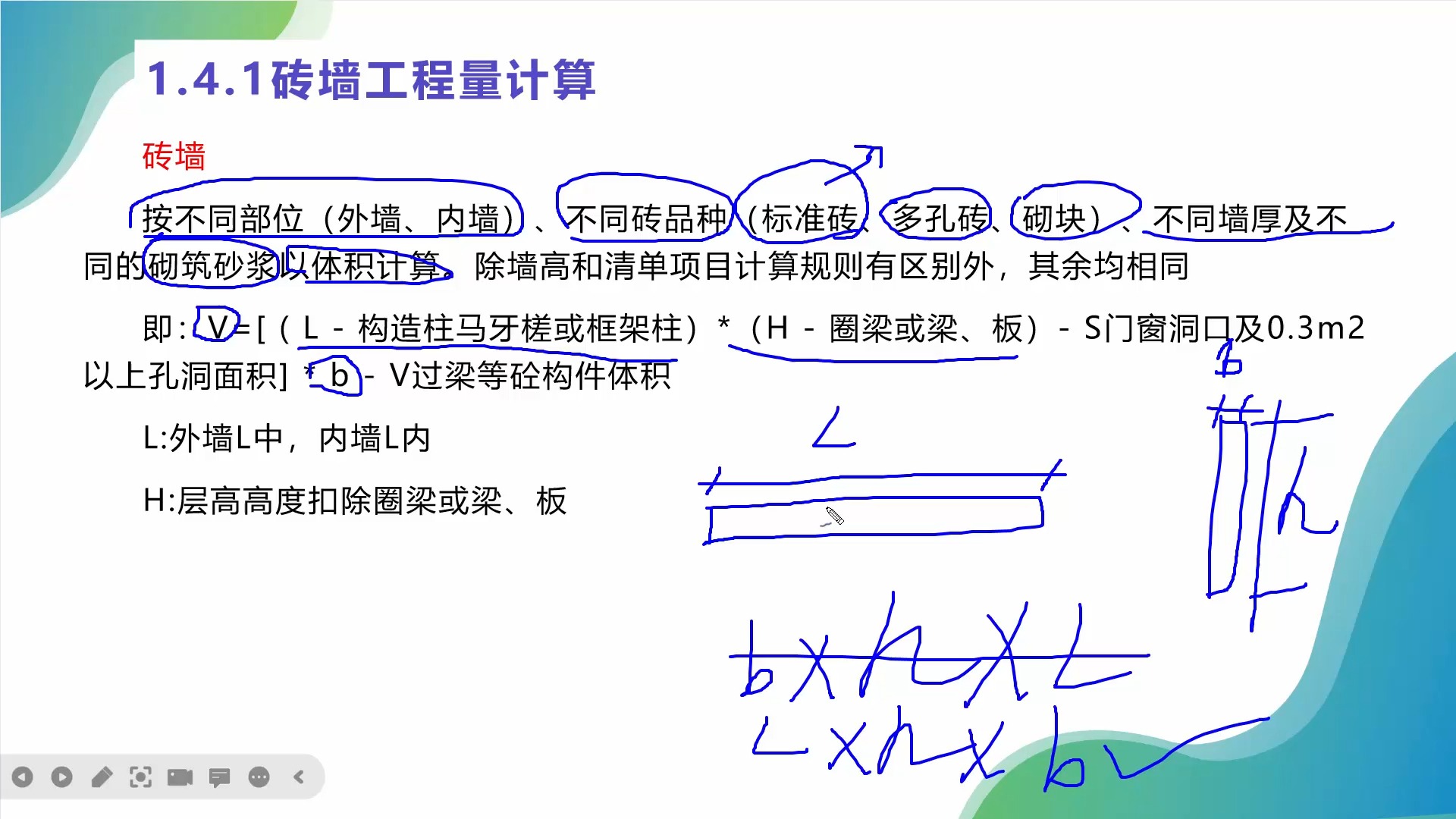 11.4砖墙工程量的计算