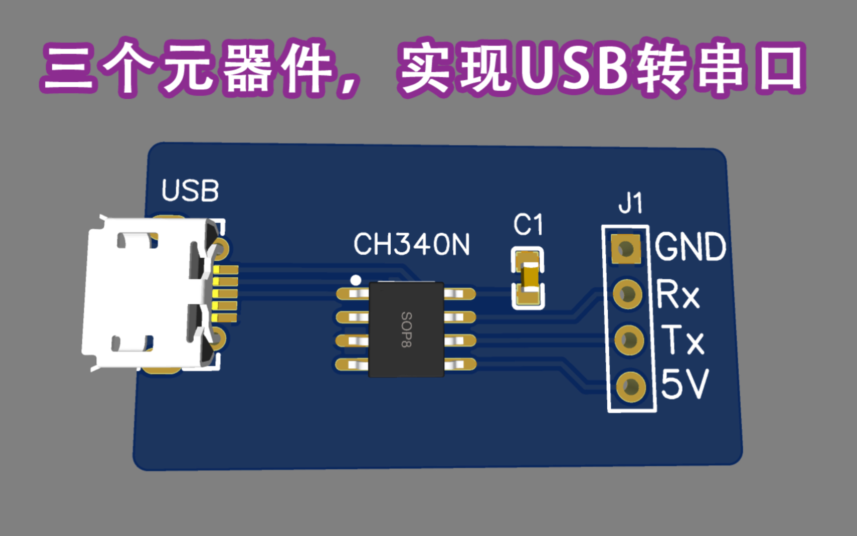 超简单的USB转串口方案,支持国产!