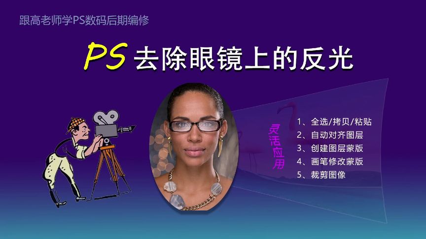 Ps"去除眼镜上的反光”