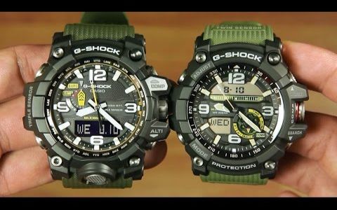Casio 卡西欧手表 大小泥王开箱对比GWG-1000-1A3 VS GG-1000-...