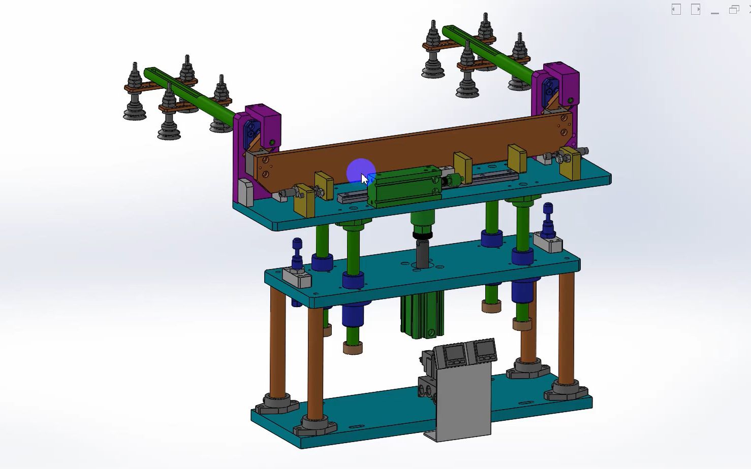气缸90度翻转机构设计,使用连杆翻转,简单且实用