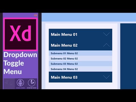 如何在adobe XD中创建下拉边栏菜单[教程]