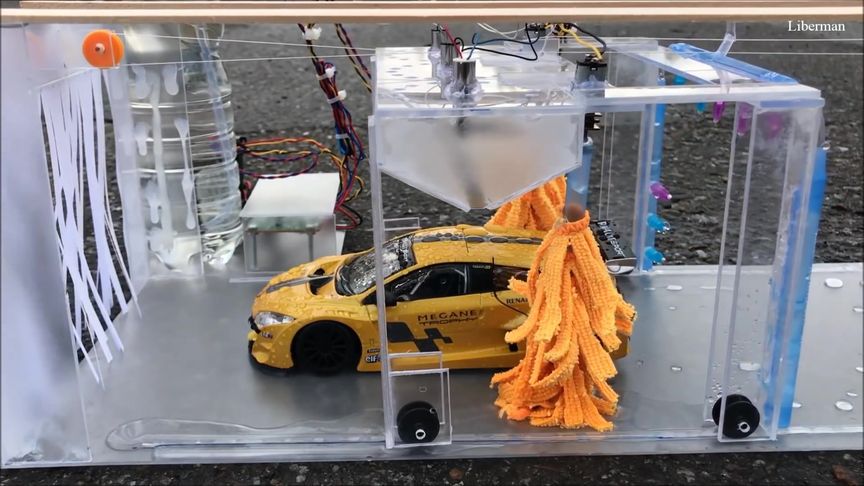 自动洗车机制造原理_自动洗车机模型制作方法