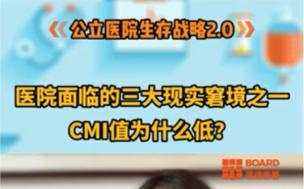 医院面临的三大现实窘境之一:CMI值为什么低?#医院运营 #医院管理 #...