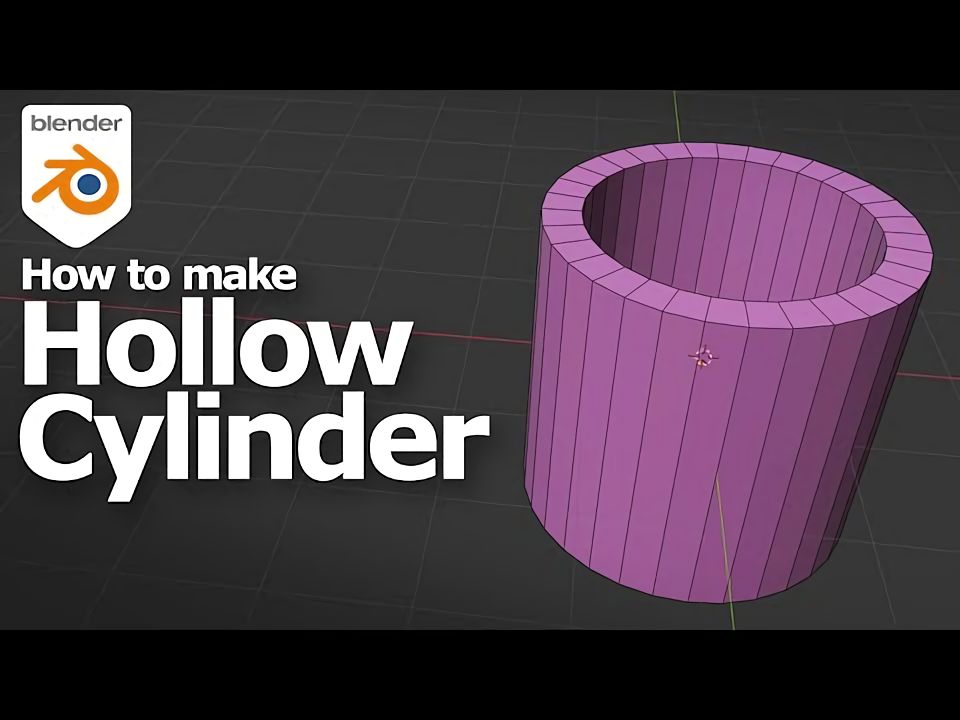 【中字】Blender 建模教程:制作空心圆柱体
