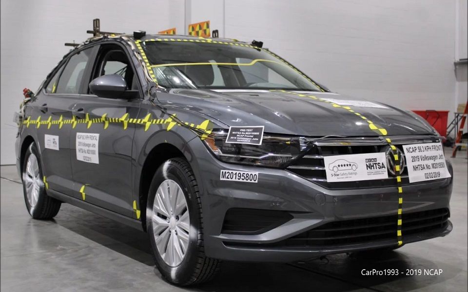 2019-2021款 大众 捷达 美国NHTSA碰撞机构 全面测试