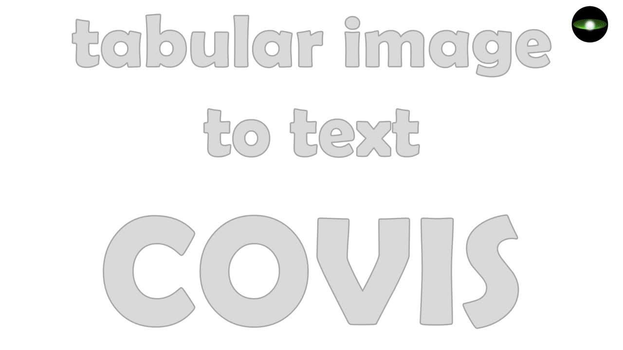 Covis - Computer Vision OCR for tabular data digitization