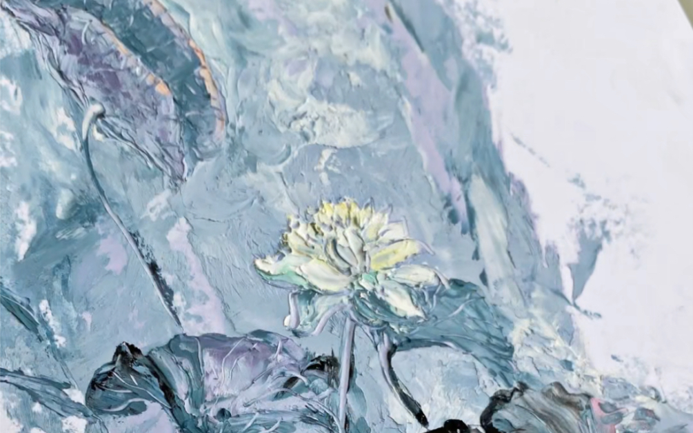 油画棒_荷花荷叶使劲看版