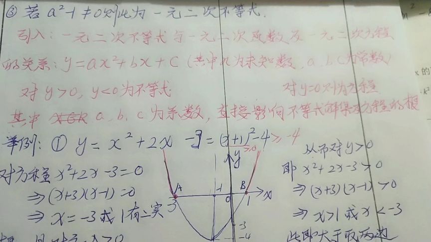 一元二次方程,一元二次函数及相应不等式的联系1