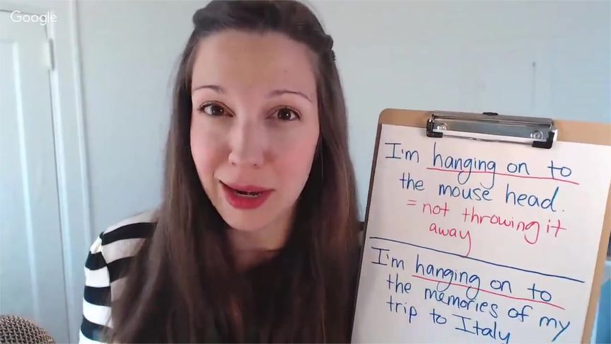 如何正确使用动词短语Hang on to