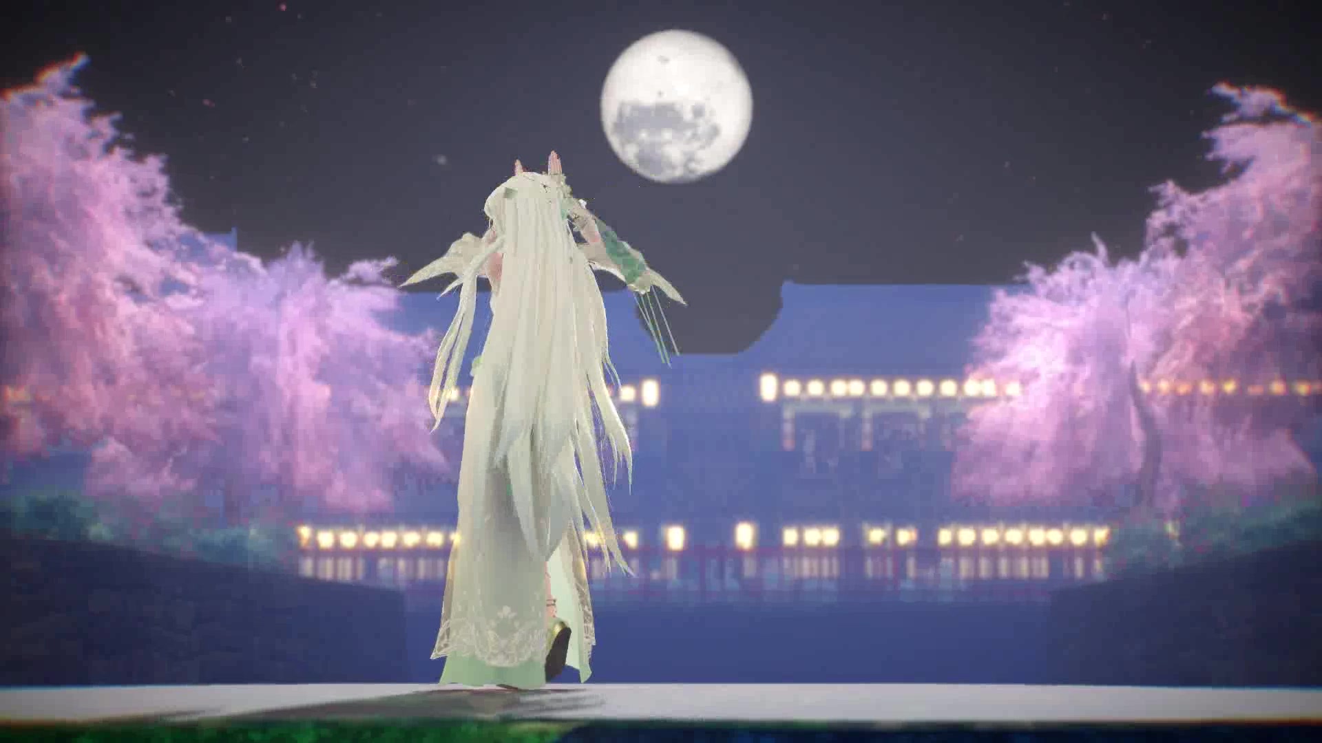 【MMD】长灯伴长夜圆月亦有缺 灯月交辉倒映谁守候的眼【千灯愿】