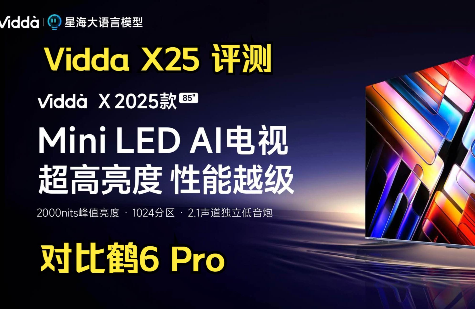 【电视评测 62】Vidda发现X2025 Miniled 电视【对比鹤6Pro】