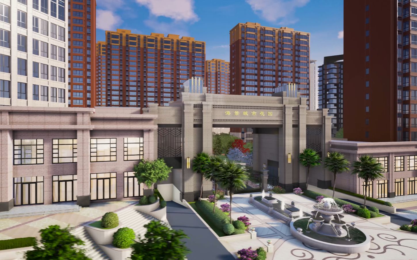 圣世远建筑动画 海景城市花园