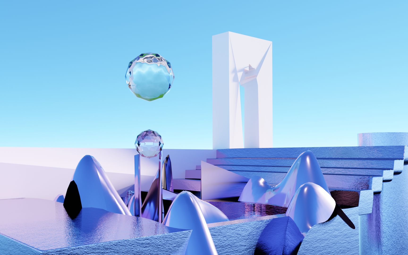 UE5即时渲染 | 将 blender 中做的抽象建筑导入虚幻 构建极简虚拟空间