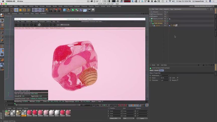 【C4D教程】C4D制作收缩包裹讲解教程 (中文字幕)