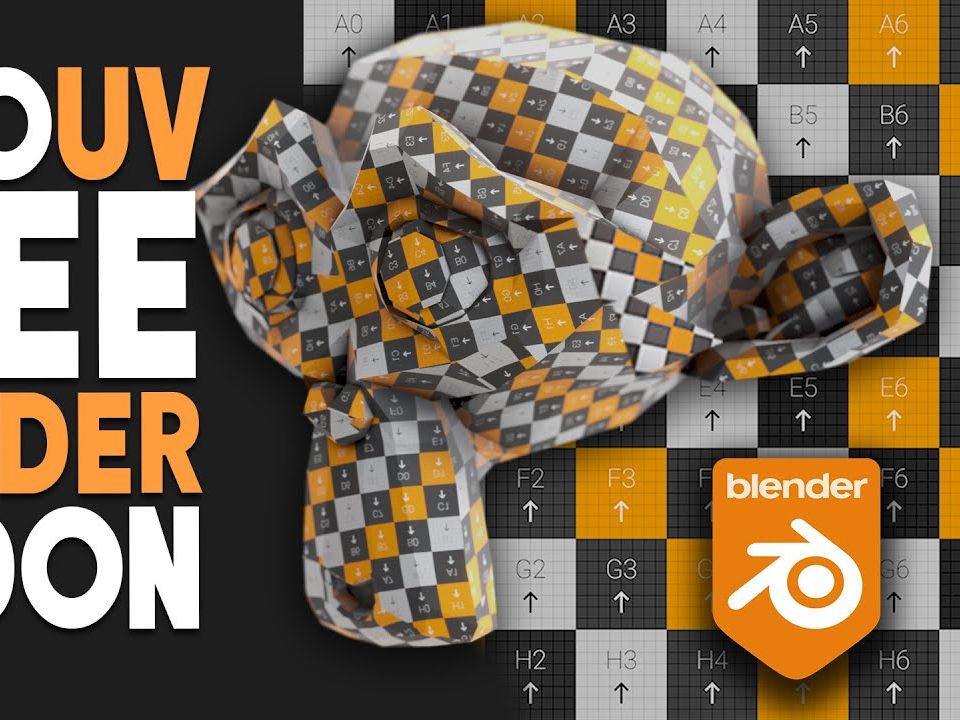 免费的 Blender 插件一键展开 UV !