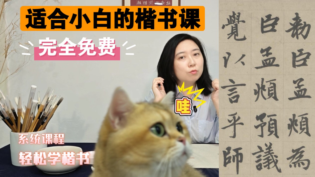 适合新手小白的软笔书法课-第1课-楷书概貌