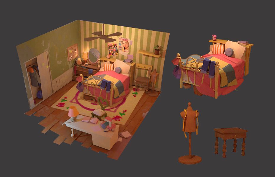 【Maya场景建模】风格化迷你场景模型制作,零基础建模案例讲解