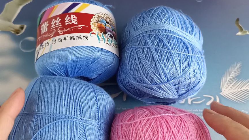 阿花钩针编织第3集:用5号蕾丝线来钩领子另外一种钩法教程(一)