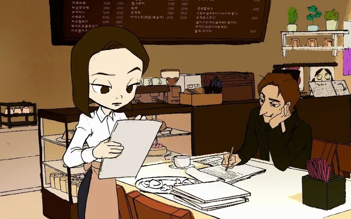 咖啡店里的治愈故事【动画短片】座位