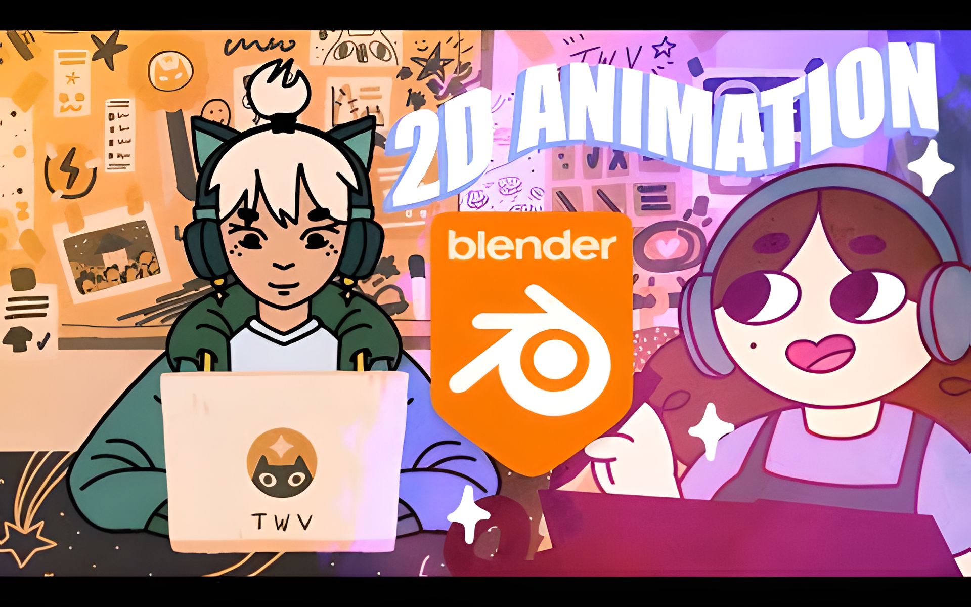 【中字】blender 二维动画制作讲解:我是如何制作这个的 用 Blender ...